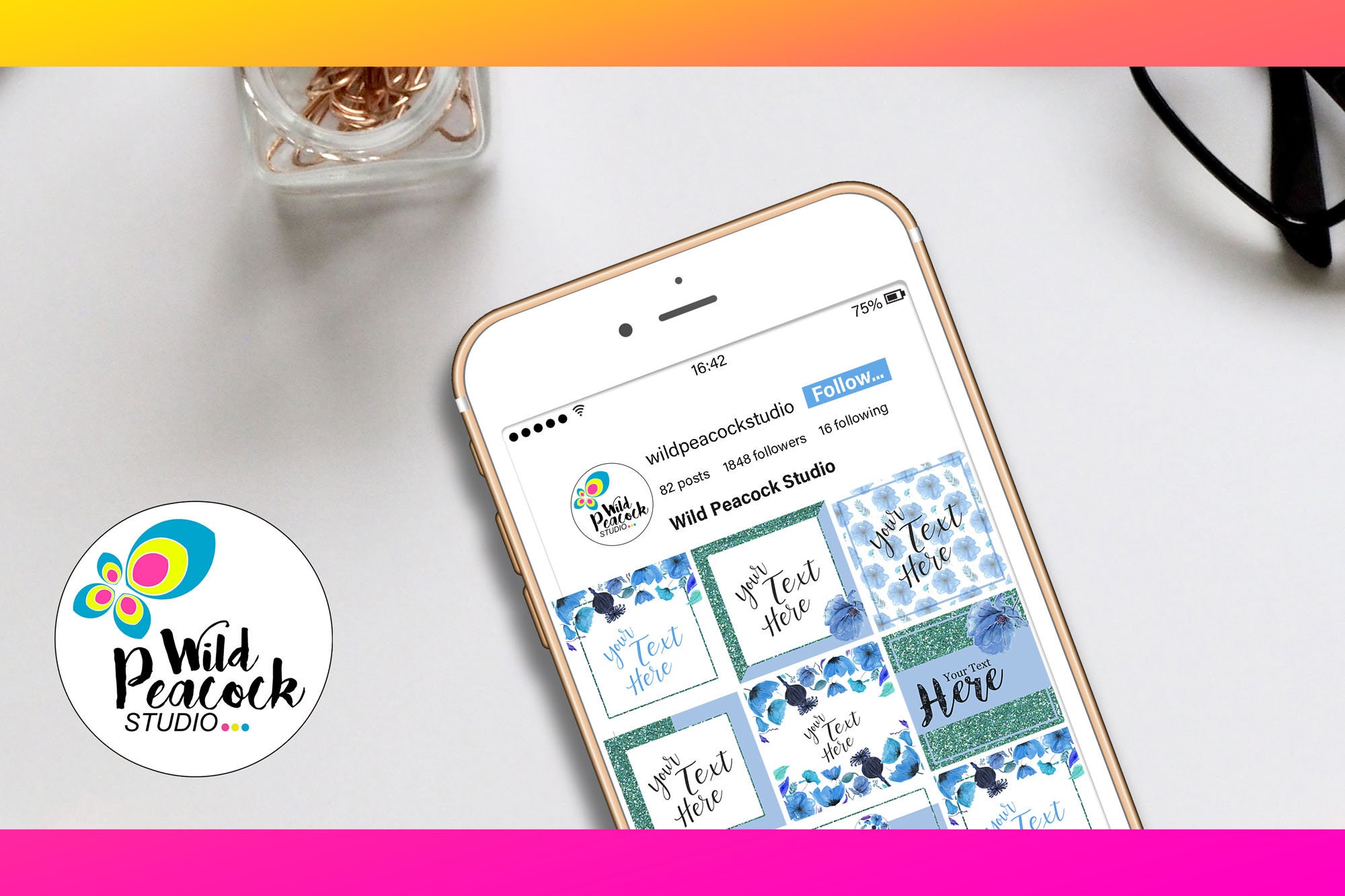 Social Media Templates Package, 7 Set Bundle for Instagram, Facebook ...