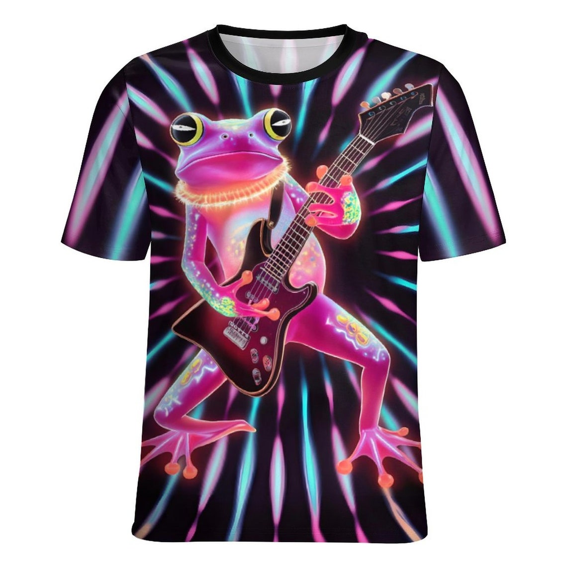 Psychedelic Frog Playing Guitar T-shirt for Sale by Swaggy Shirts on ...