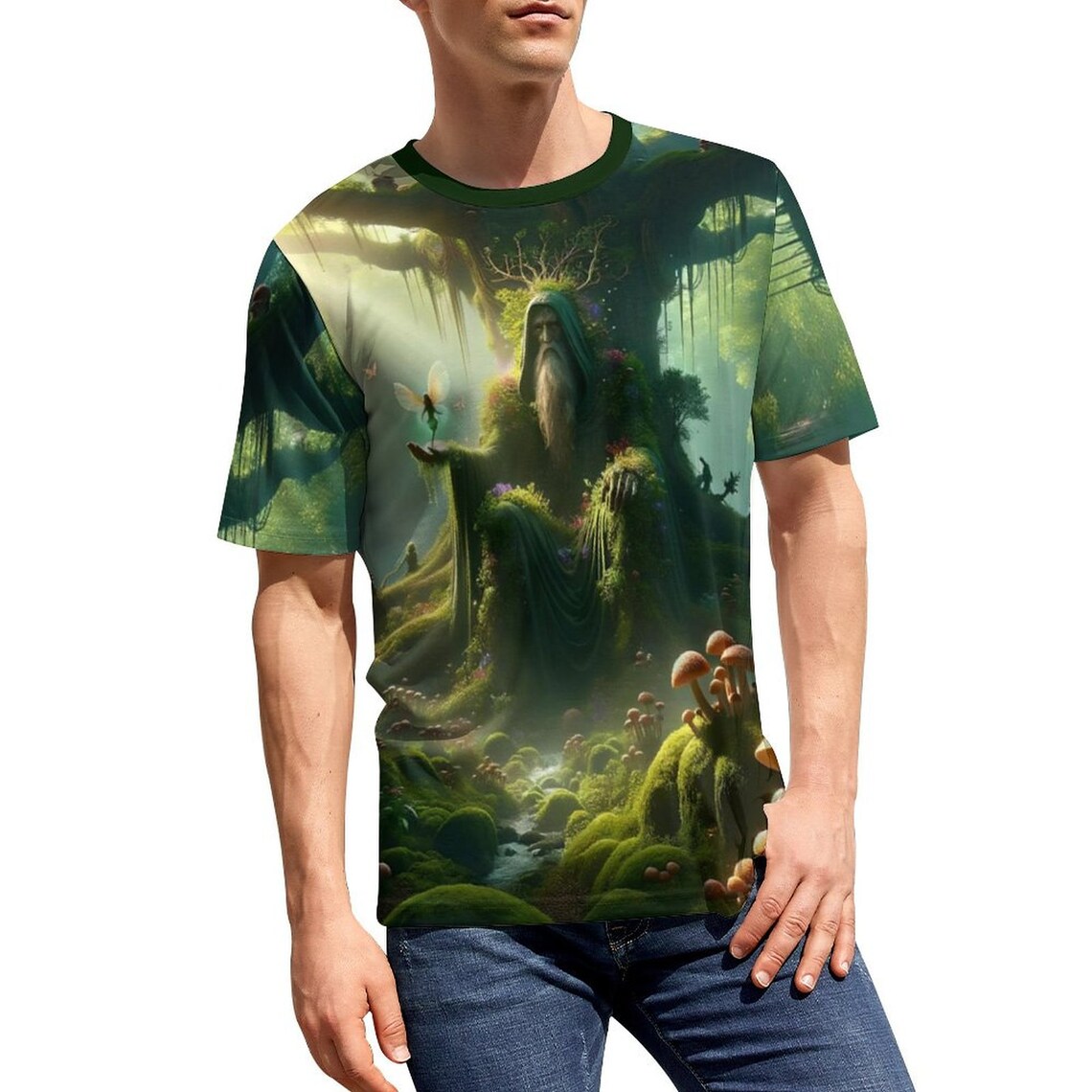 Nature Spirit Holding Fairy T-shirt, Faerie Magical Shirt, Men’s Fairy ...
