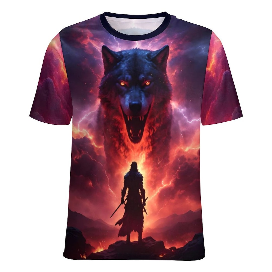 Wolf Warrior Spirit T-shirt for Sale by Swaggy Shirts on Etsy, Wolf ...