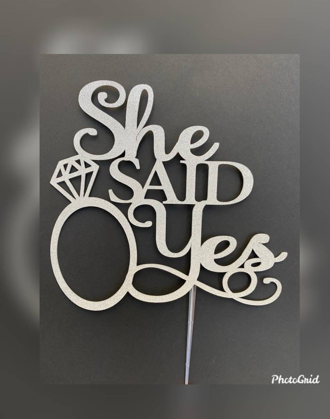 She Said Yes Caketopper - Etsy