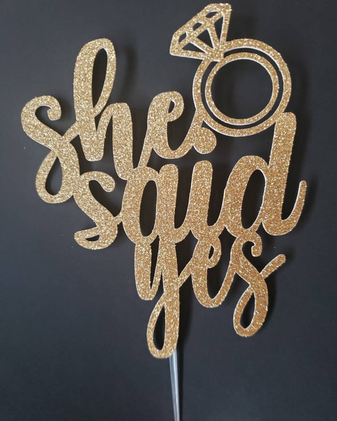 She Said "yes" Caketopper - Etsy