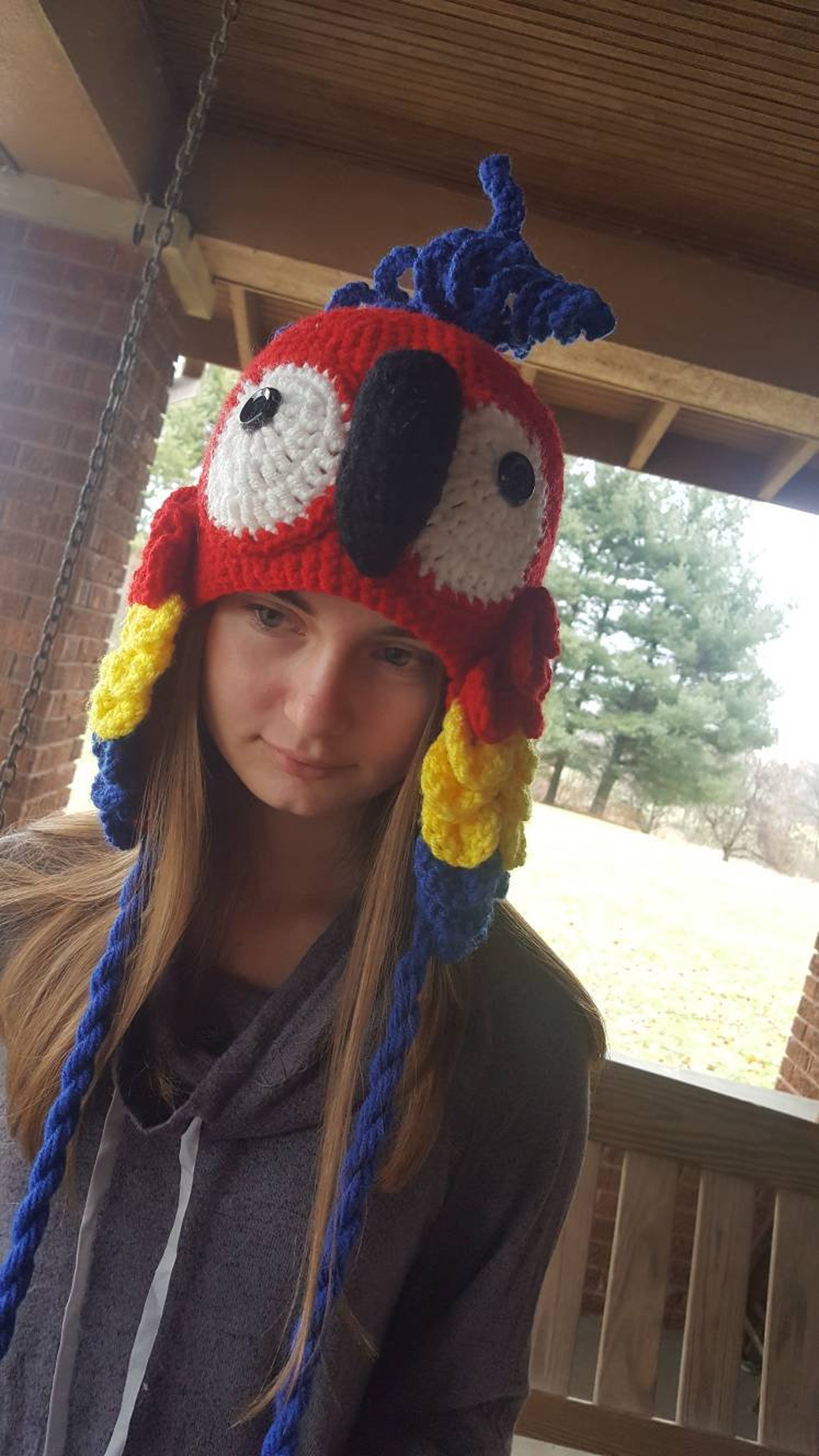 Handmade Crochet Parrot Hat - Etsy