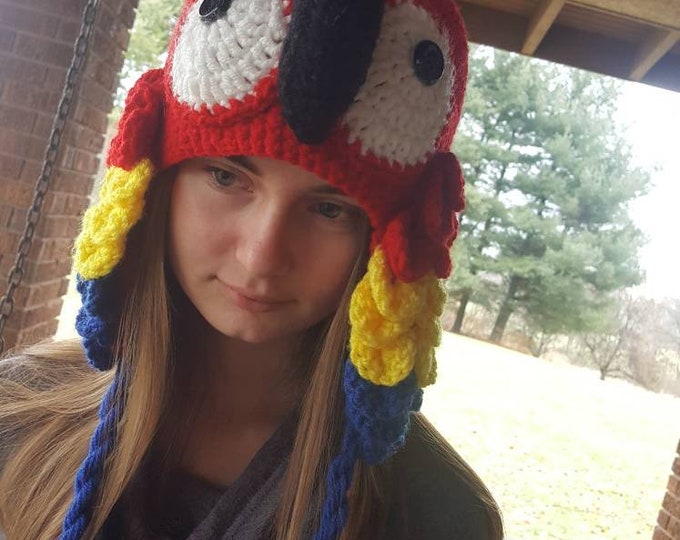 Handmade Crochet Parrot Hat - Etsy