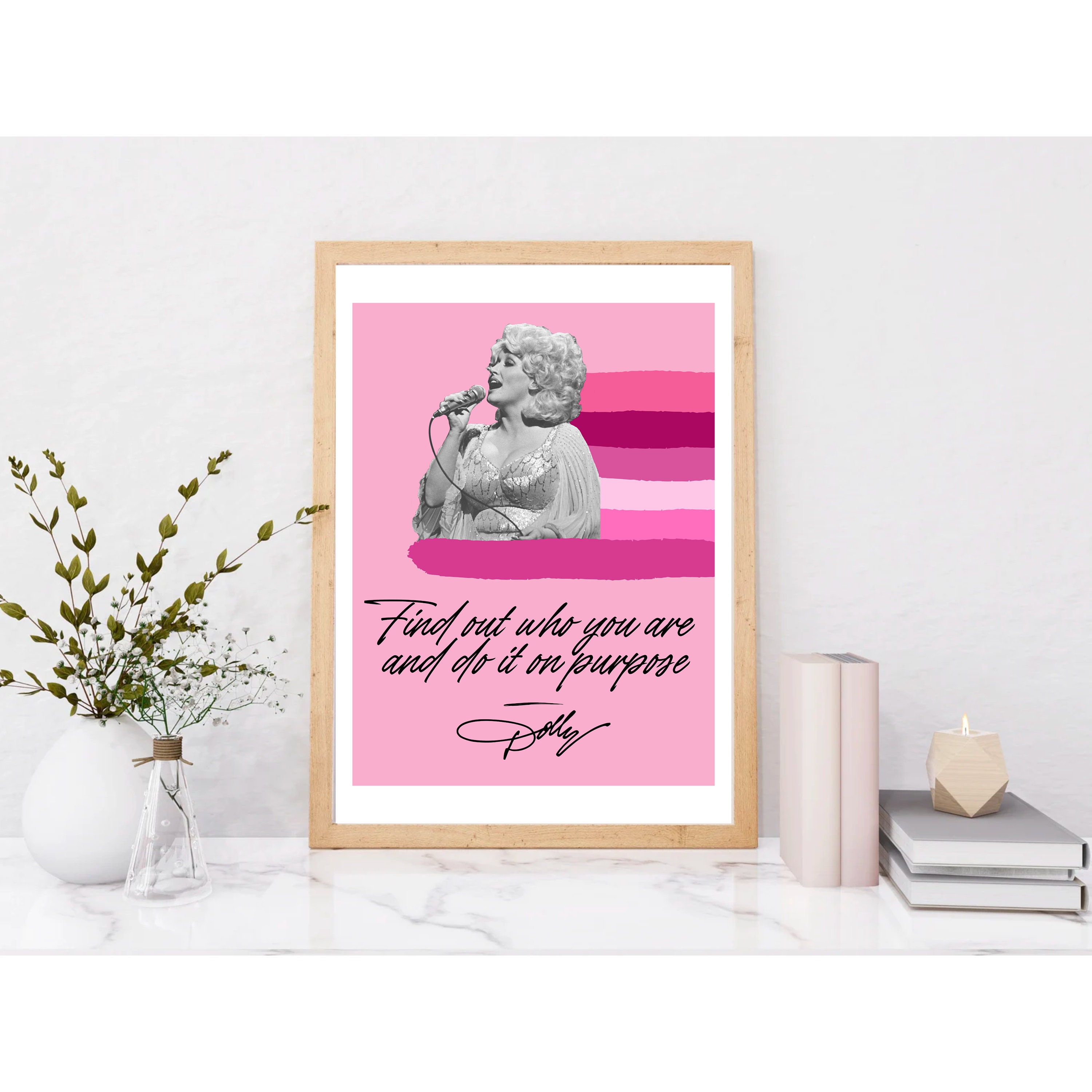 Dolly Parton Pink Digital Art Download | Dolly Home Decor | Feminist ...
