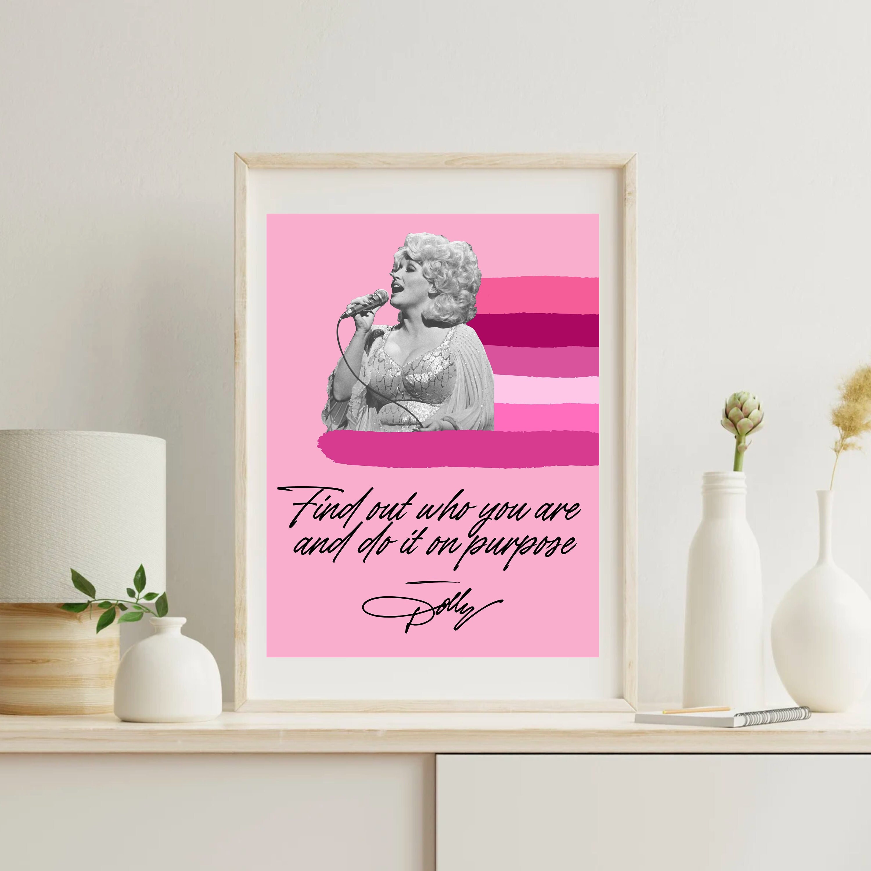 Dolly Parton Pink Digital Art Download | Dolly Home Decor | Feminist ...