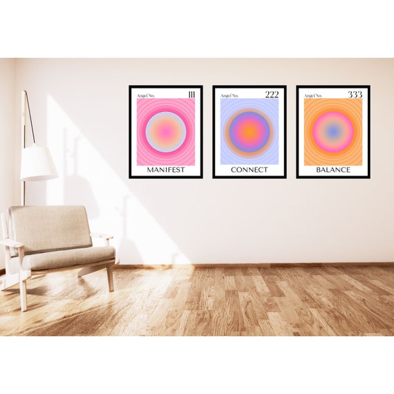 Angel Numbers 111 222 333 Art Print Download Set of 3 - Etsy