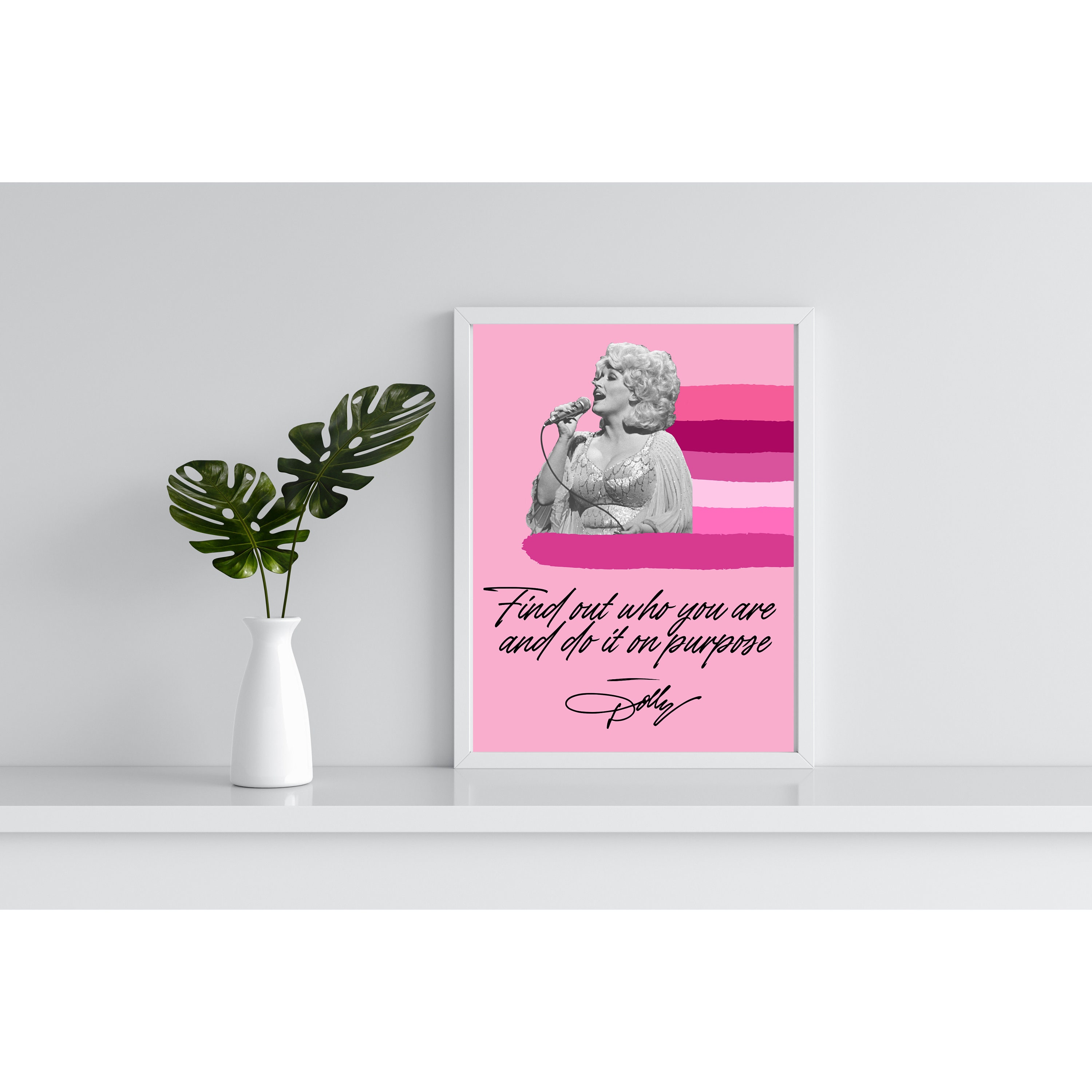 Dolly Parton Pink Digital Art Download | Dolly Home Decor | Feminist ...