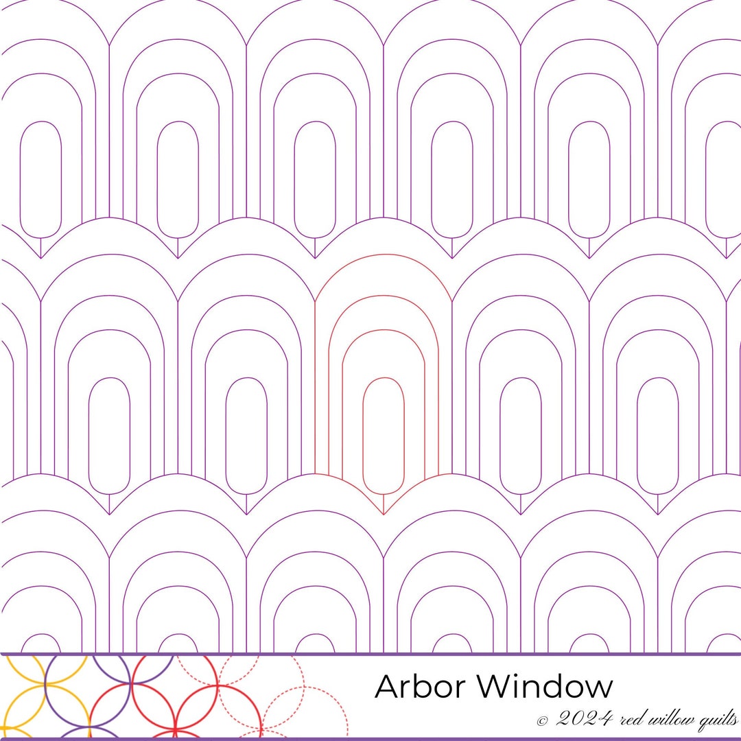 Arbor Window - Digital Quilting Design for Longarm Quilting (statler ...