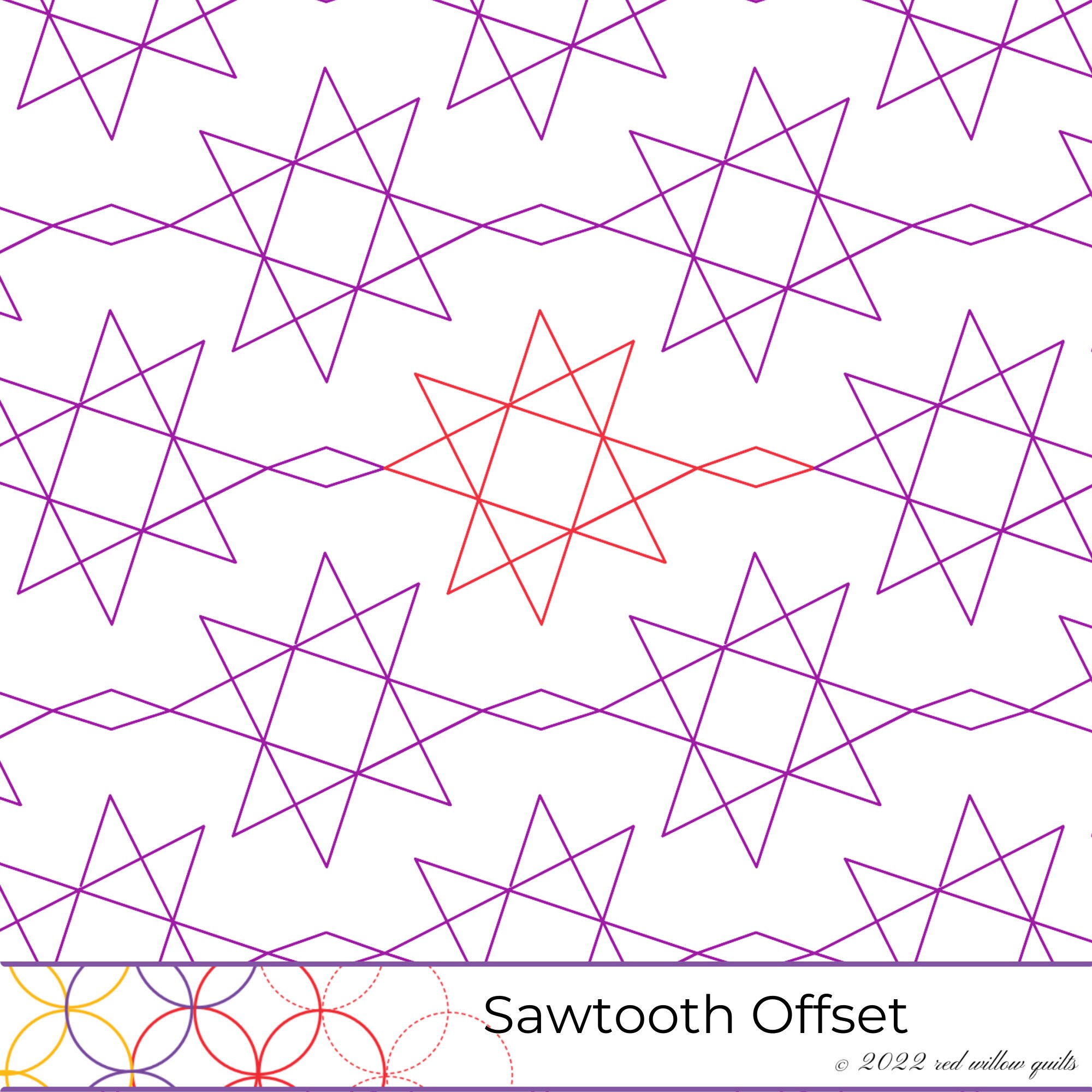Sawtooth Offset — red willow quilts