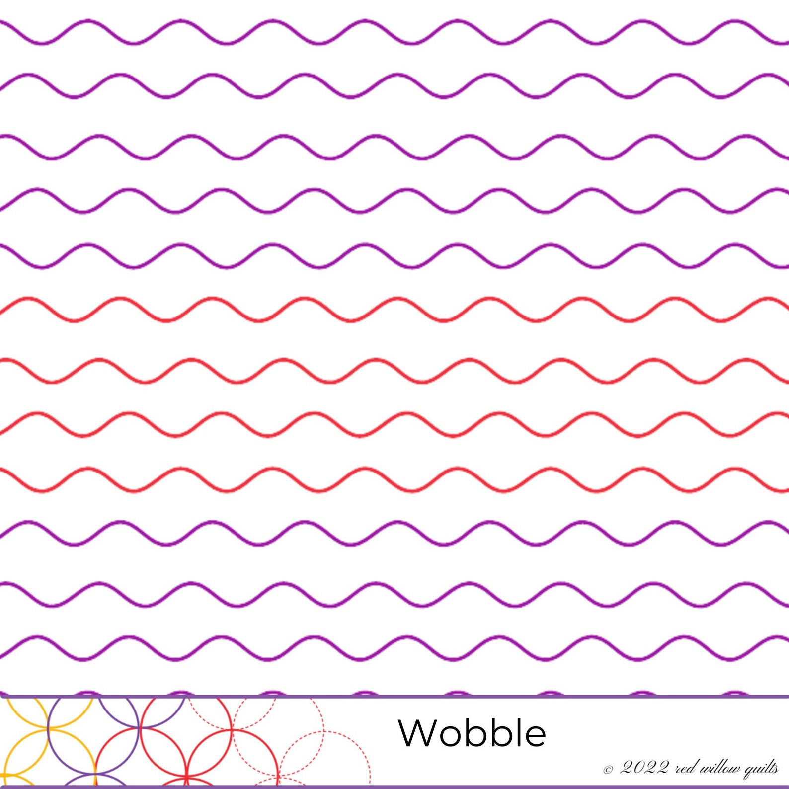 Wobble Pantograph **FULL WIDTH - Digital Quilting Design for Longarm ...
