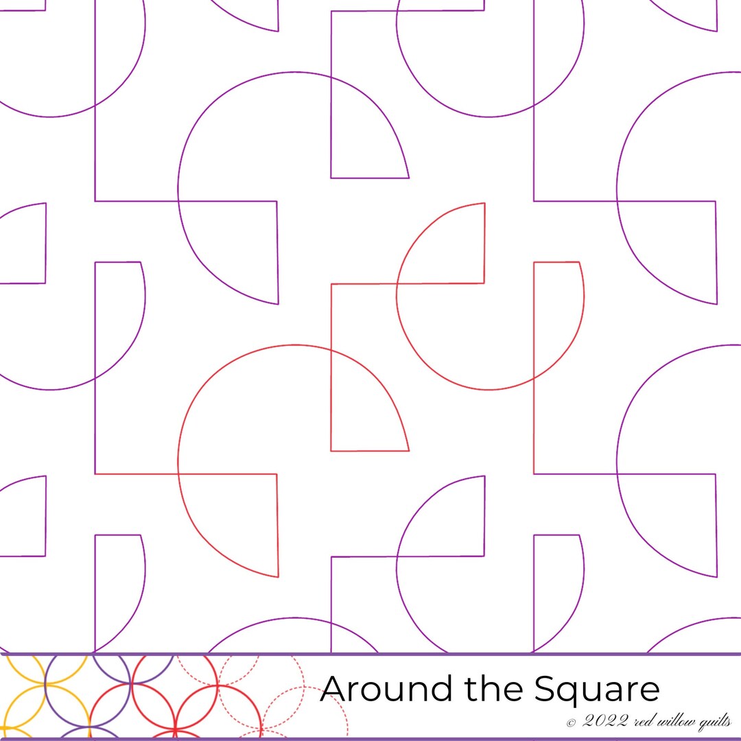 AROUND THE SQUARE - Digital Quilting Design for Longarm Quilting ...