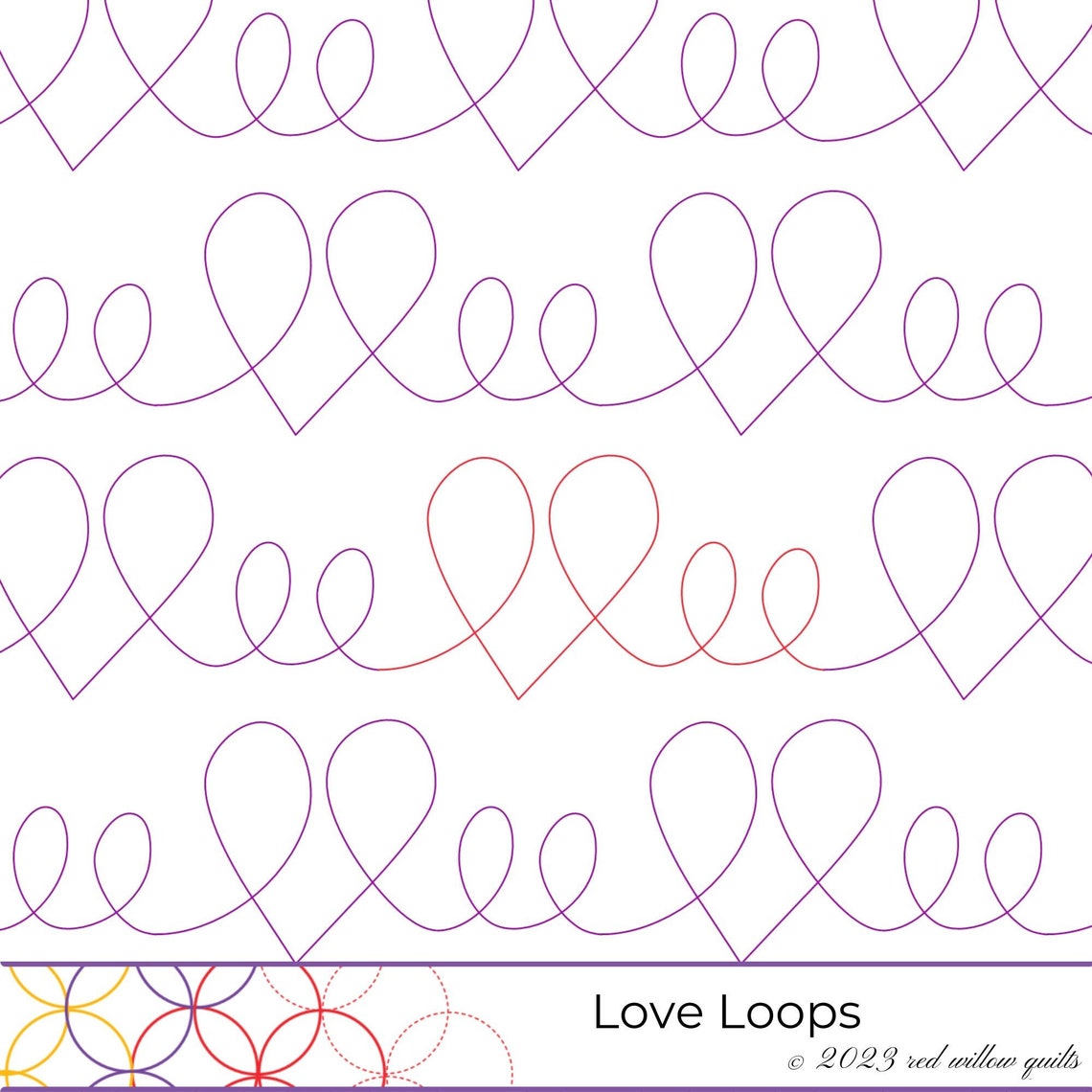 Love Loops Longarm Quilting Pantograph (digital Download) - Etsy
