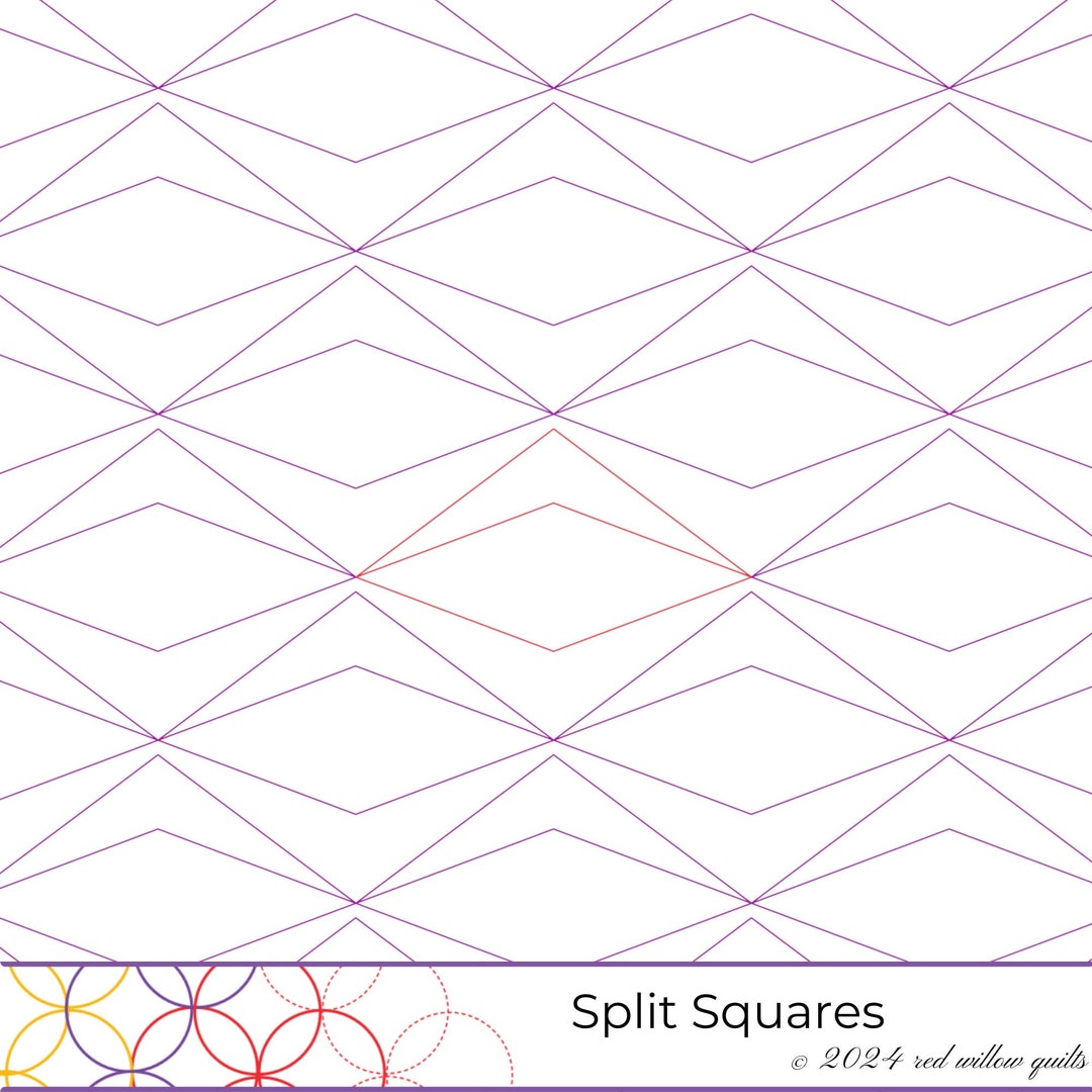 SPLIT SQUARES - Digital Quilting Design for Longarm Quilting (statler ...