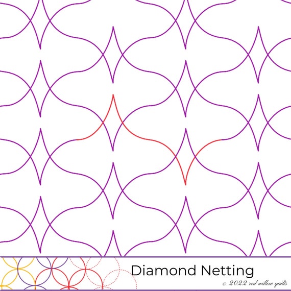 DIAMOND NETTING Digital Quilting Design for Longarm Quilting - Etsy