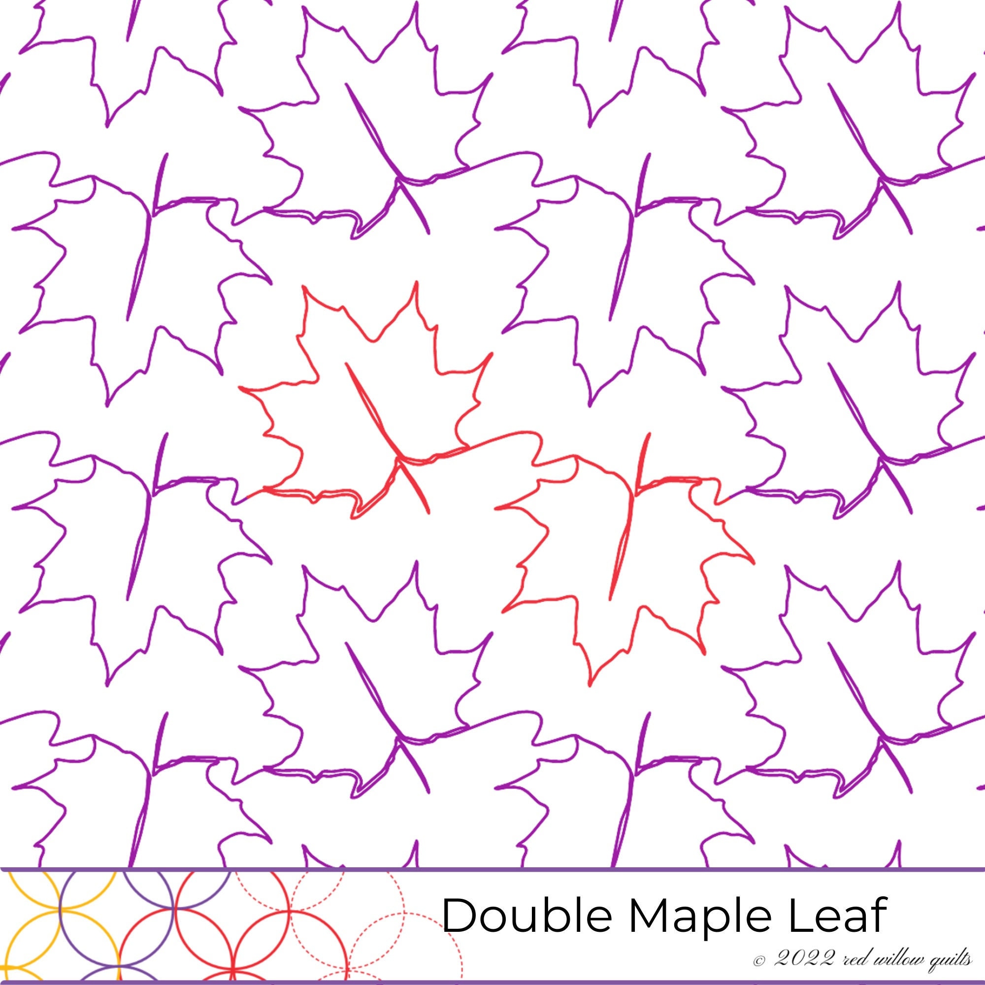 Double MAPLE LEAF - Digital Quilting Design for Longarm Quilting ...