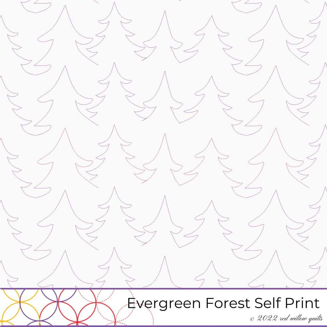 SELF PRINT - Evergreen Forest Pantograph - Etsy