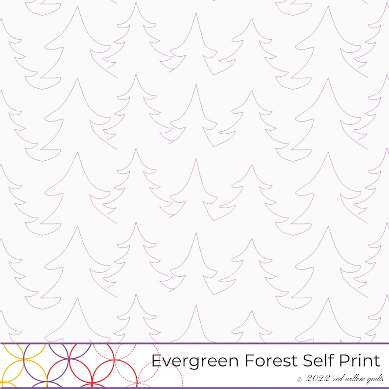 SELF PRINT - Evergreen Forest Pantograph - Etsy