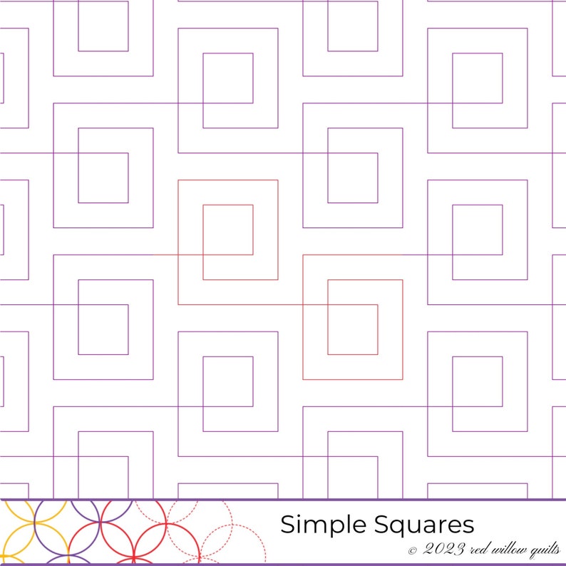 Simple Squares - Digital Quilting Design for Longarm Quilting (statler ...