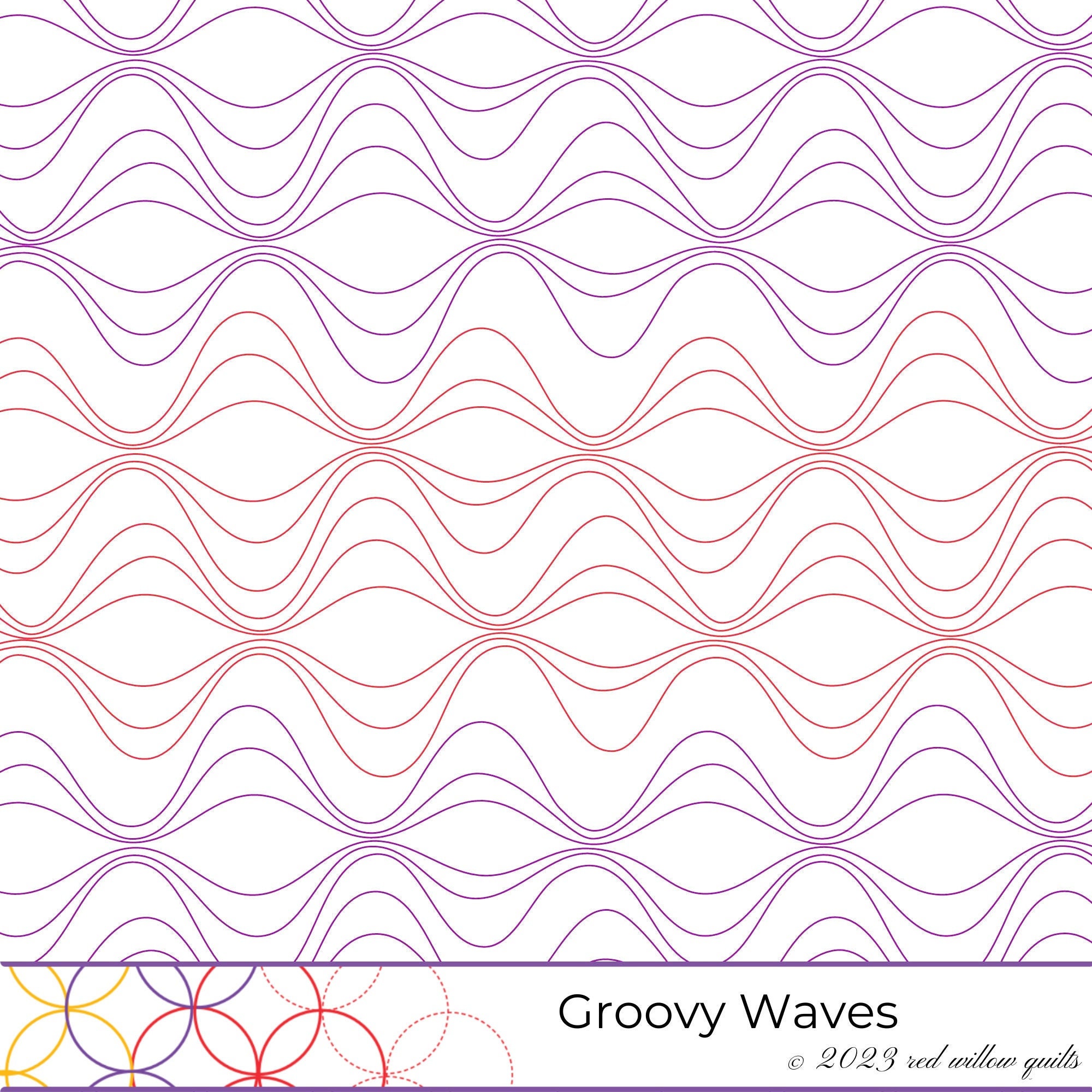 Groovy Waves Pantograph Digital Quilting Design for Longarm - Etsy
