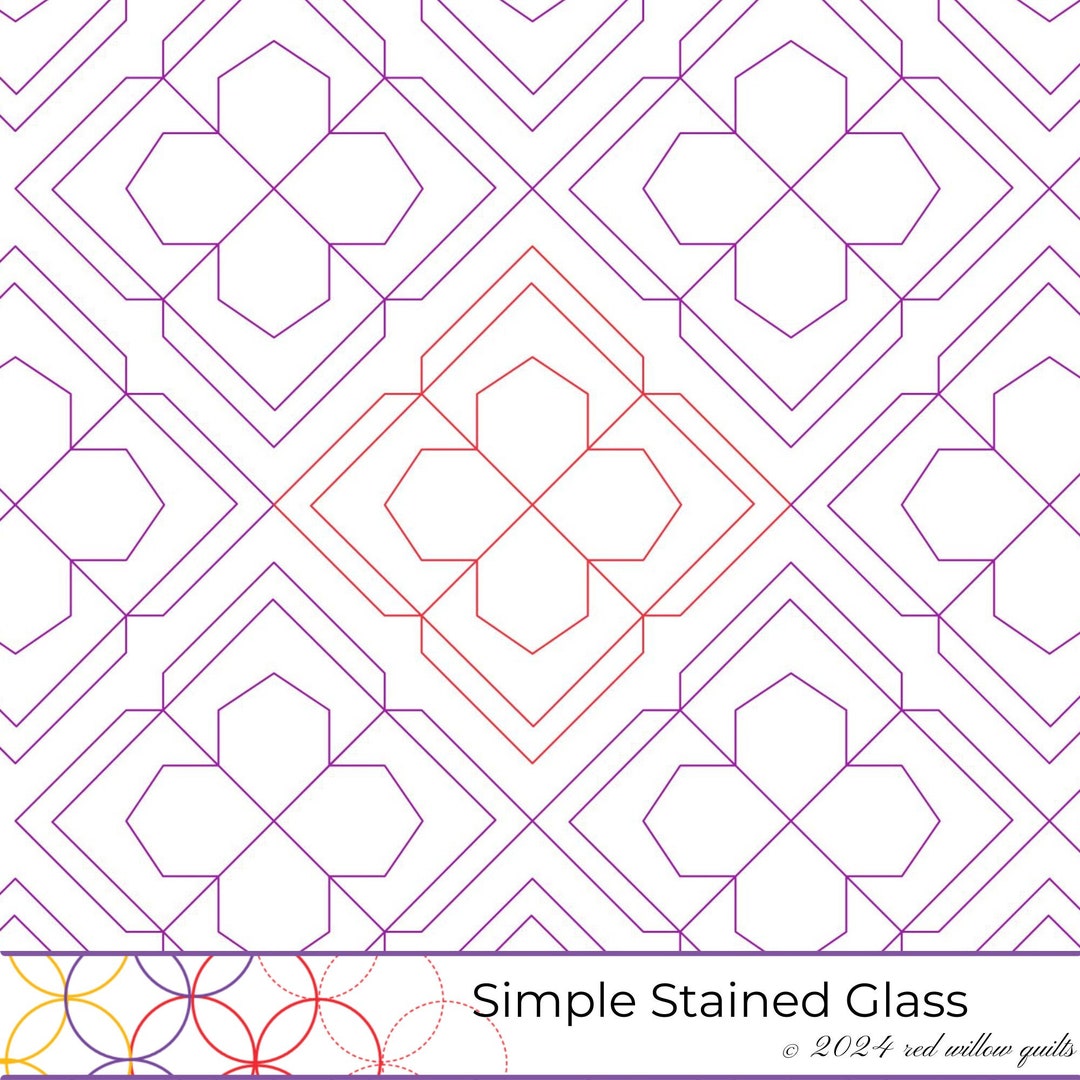 Stained Glass Simplified - Digital Quilting Design for Longarm Quilting ...
