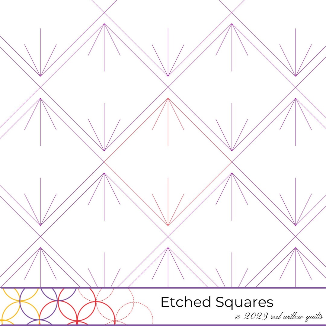 ETCHED SQUARES - Digital Quilting Design for Longarm Quilting (statler ...