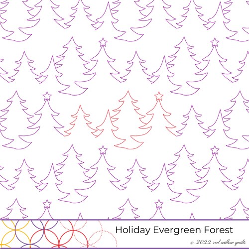 Evergreen Forest Digital Quilting Design for Longarm - Etsy