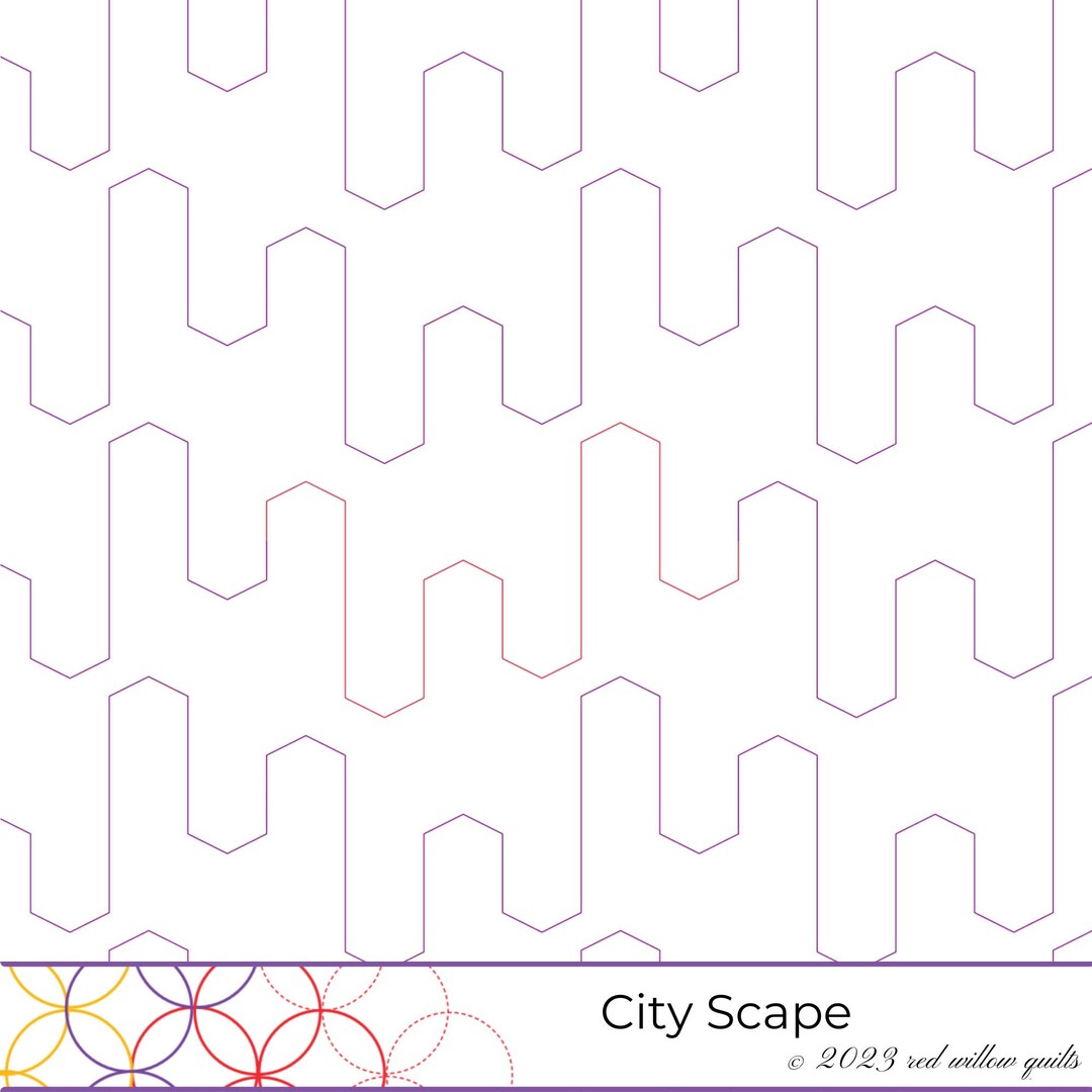 City Scape Pantograph - Digital Quilting Design for Longarm Quilting ...
