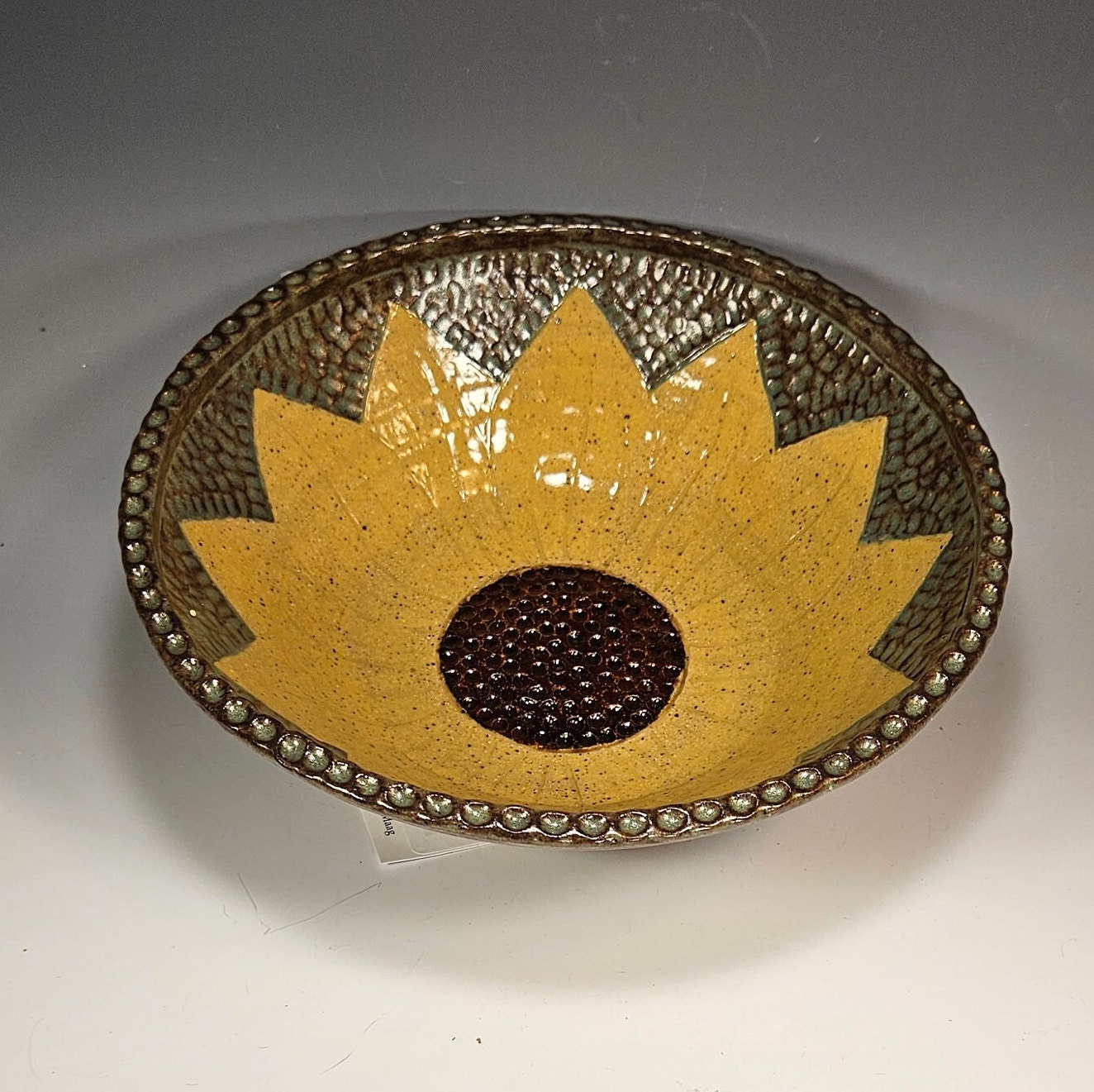 SUNFLOWER Bowlhand Carvedceramic Serving Bowlsunflowers - Etsy