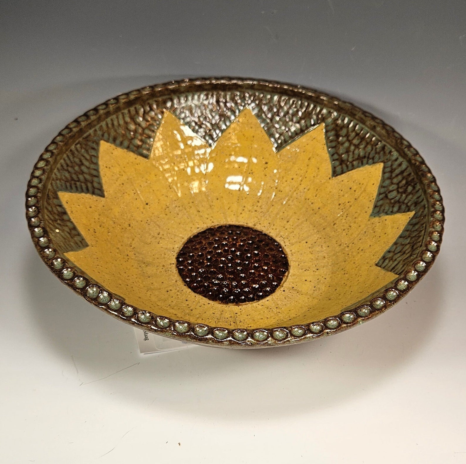 SUNFLOWER Bowlhand Carvedceramic Serving Bowlsunflowers - Etsy