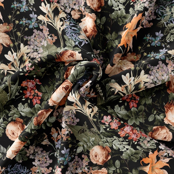 Floral Print Fabric - Etsy