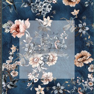 Block Print Fabric/handcrafted Japanese Floral Fabric: Satin, Chiffon ...