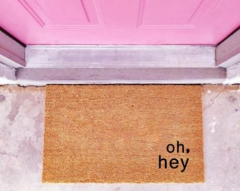 Hello Doormat Hello Mat Home Decor Hello Welcome Mat - Etsy