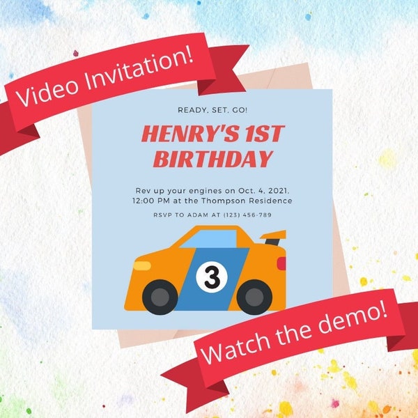 Drag Racing Birthday Invitation - Etsy