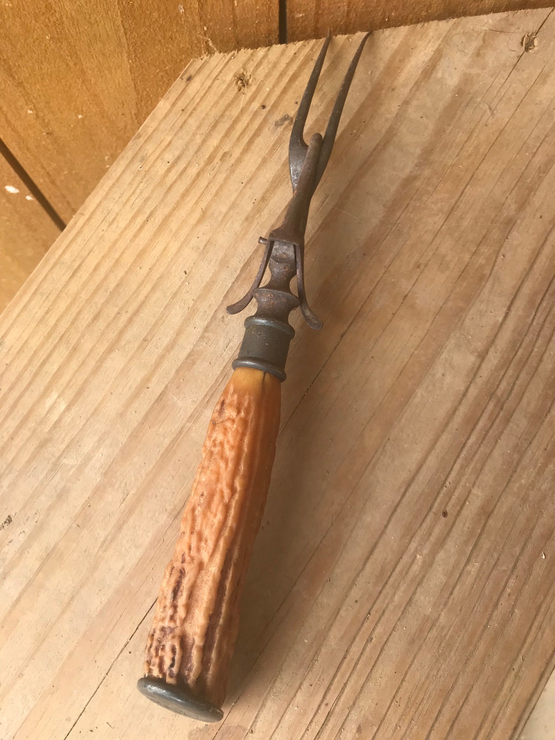 Engraved Bone Handle Stake Fork - Etsy