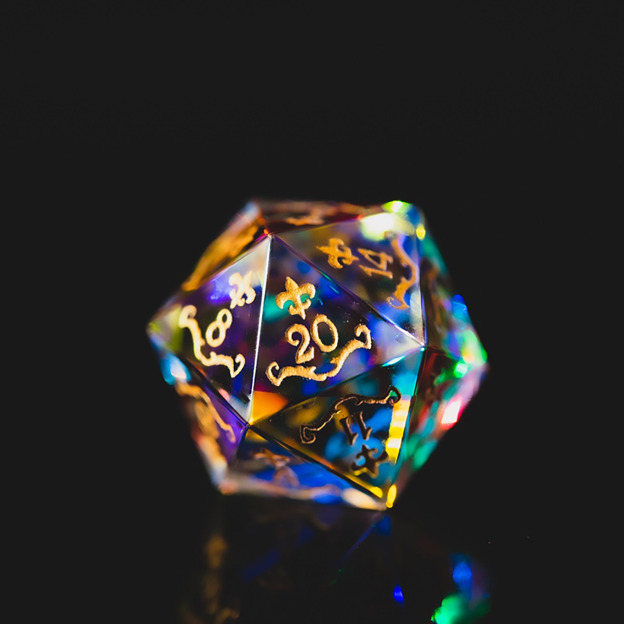 7pcs Colorful Crystal Dice setBoard Game COC DiceTRPG | Etsy