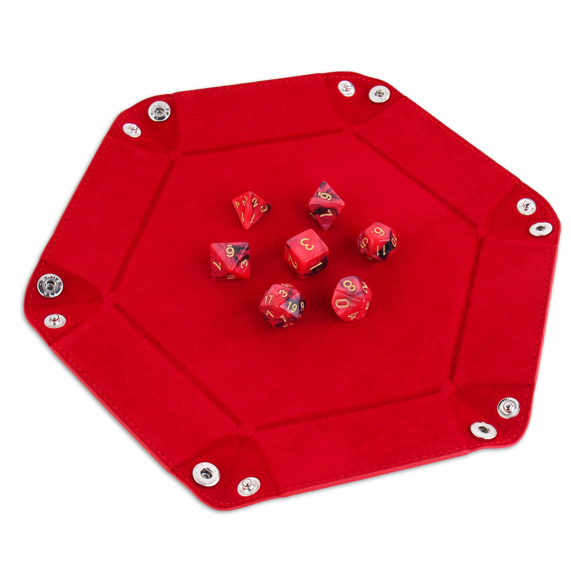 Dice Set With Hexagon Foldable TrayCreative Red Dice set | Etsy