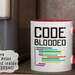 Gift for Programmer: Code Blooded Accent Mug With Computer - Etsy