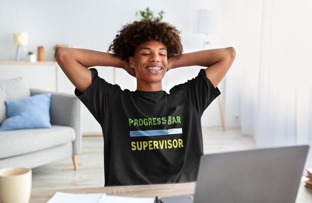Computer Tech Admin T-shirt: Progress Bar Supervisor. Funny Gift for It ...