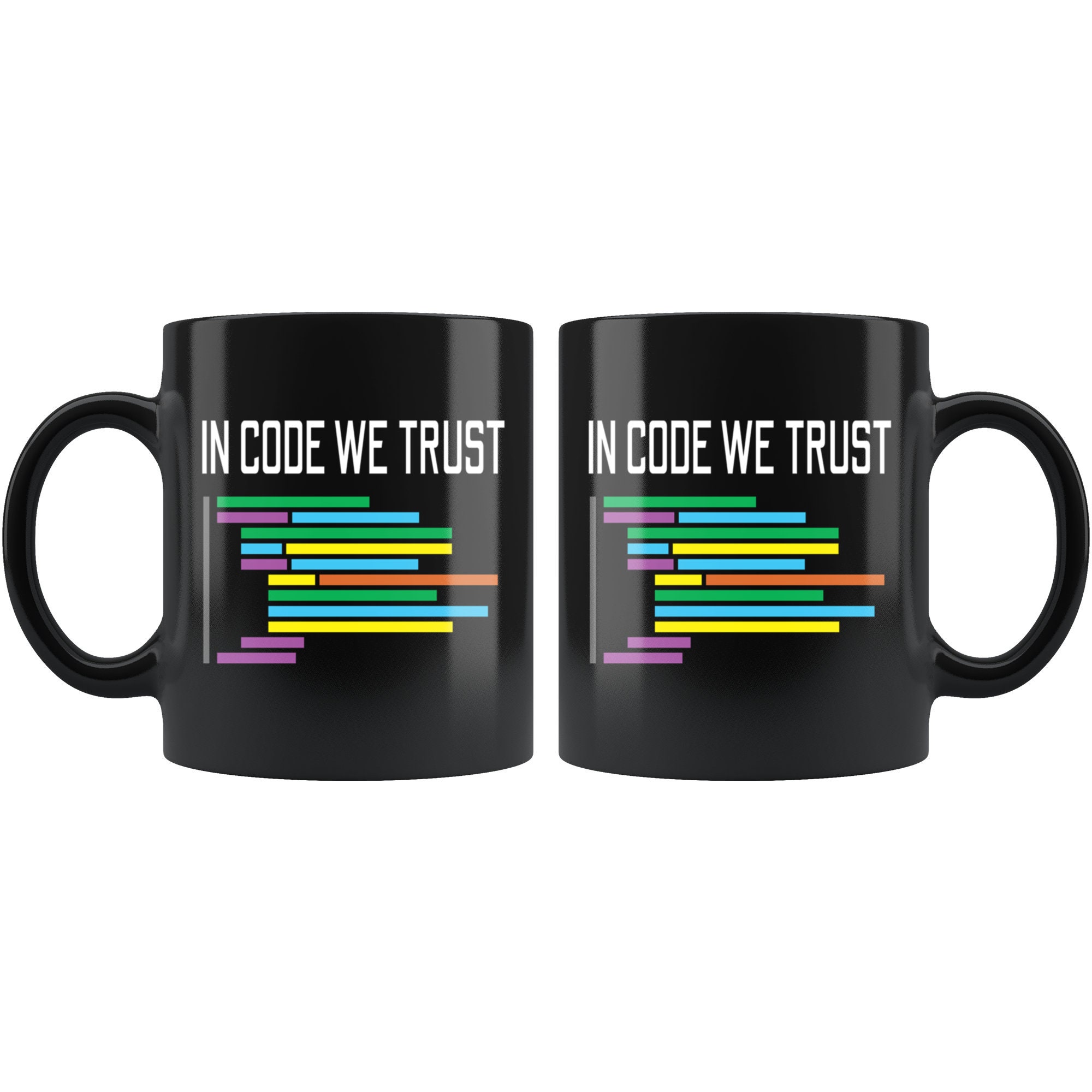 Programmer Mug: in Code We Trust. Funny Black Mug for Geeky - Etsy Australia