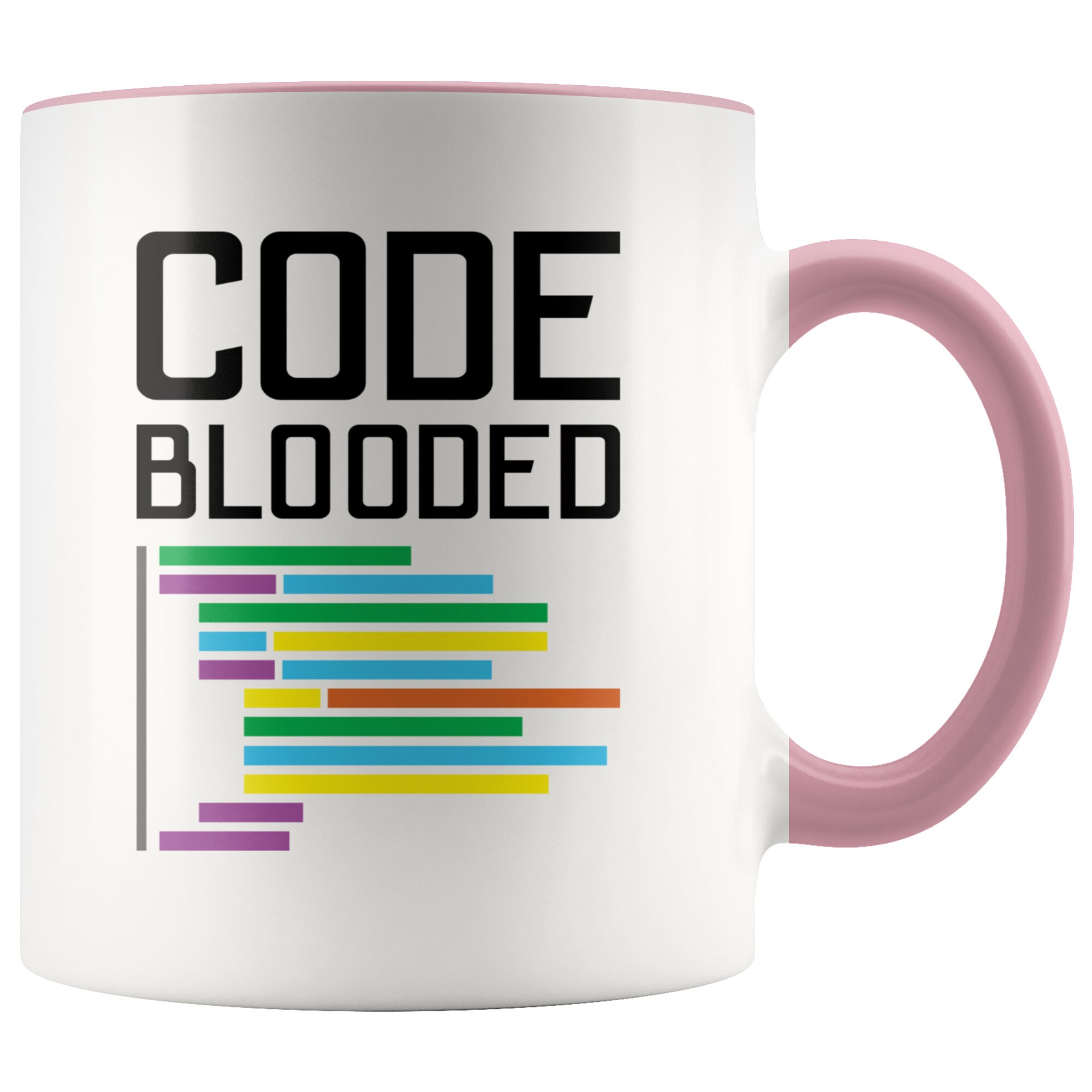 Gift for Programmer: Code Blooded Accent Mug With Computer - Etsy