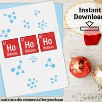 Periodic Table Happy Holidays Christmas Card, Sentimental Elements ...