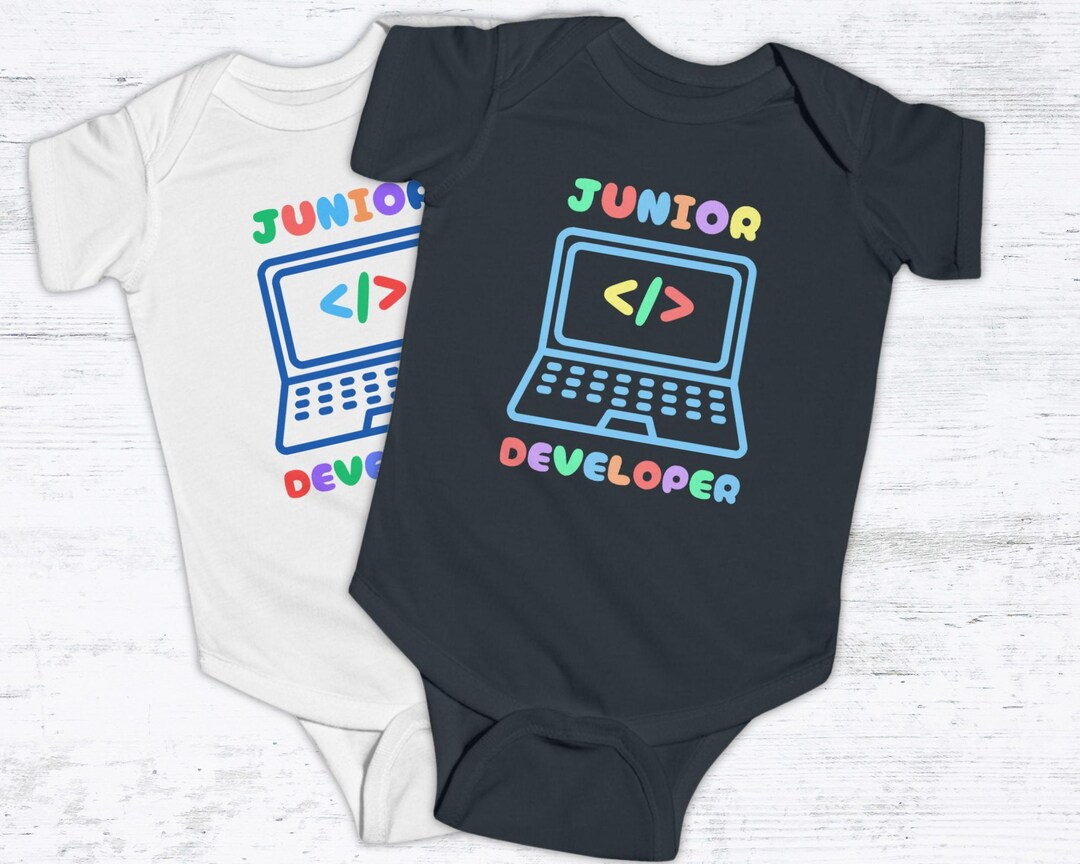 Funny Junior Developer Infant Bodysuit, Baby Shower Gift for Programmer ...