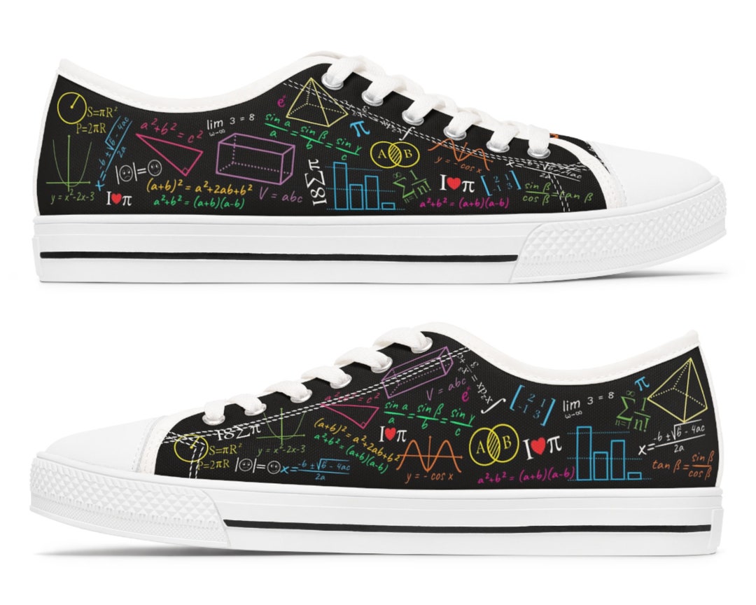 Math Shoes: Mathematics Low Top Sneakers for Math Teachers and Geeky ...