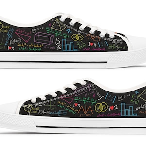 Math Shoes: Mathematics Low Top Sneakers for Math Teachers and Geeky ...