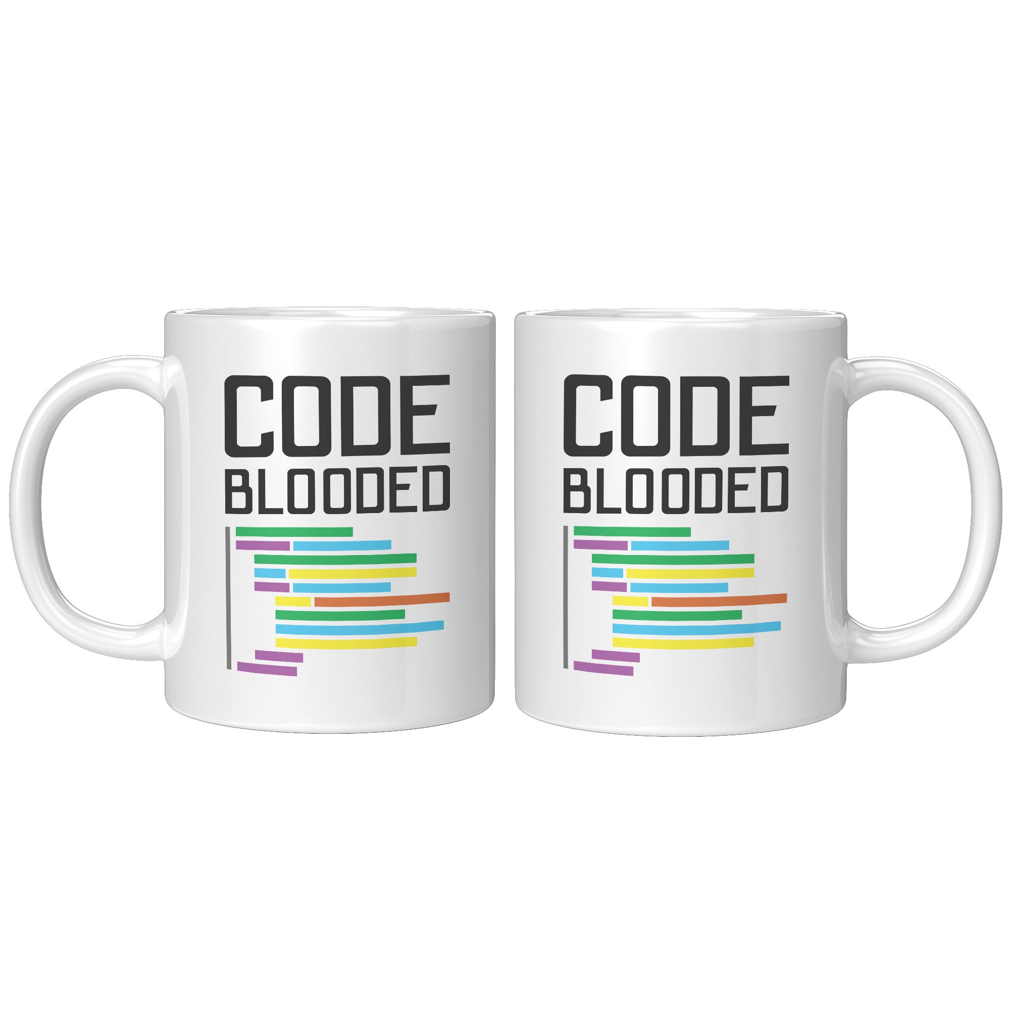 Gift for Programmer: Code Blooded Accent Mug With Computer Code. Great ...