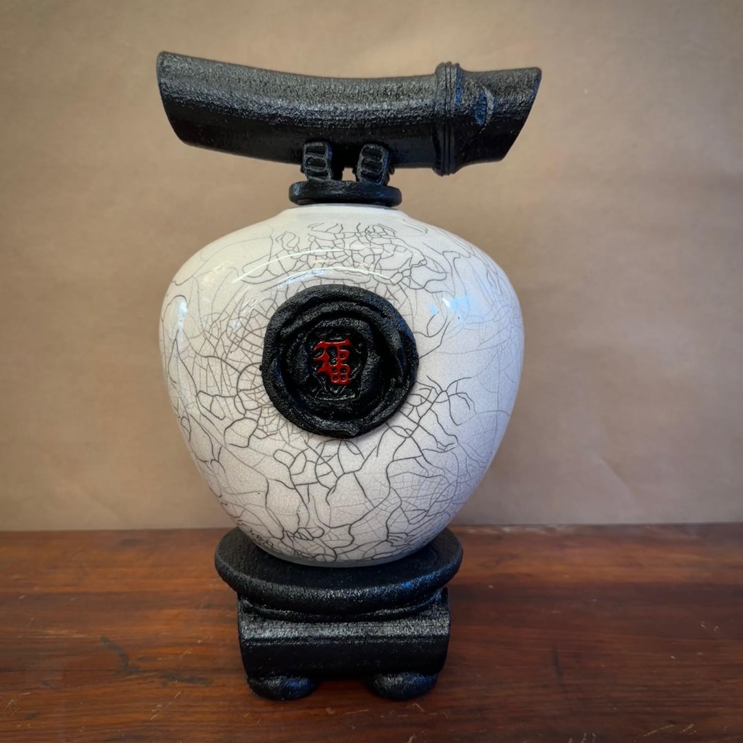 Wish Keeper™ Raku Ceramic Sculpture | Handmade Hawaiian Art by Matthew ...