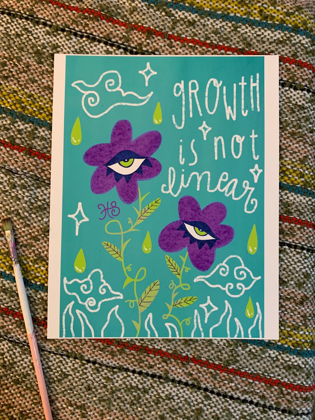 Growth is Not Linear Art Print | Self Growth Art Poster | Self Love ...