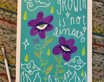 Growth is Not Linear Art Print - Etsy