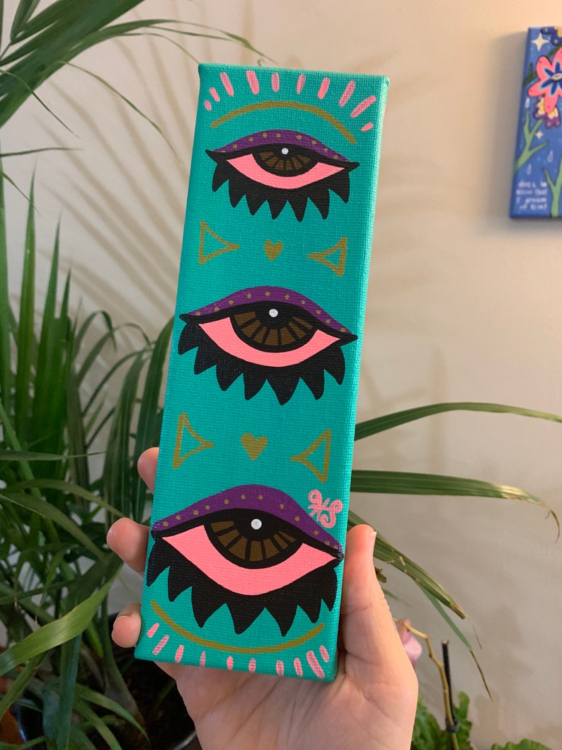 Third Eye Trippy Painting | Eye Painting | Eye Wall Art | Trendy Wall ...